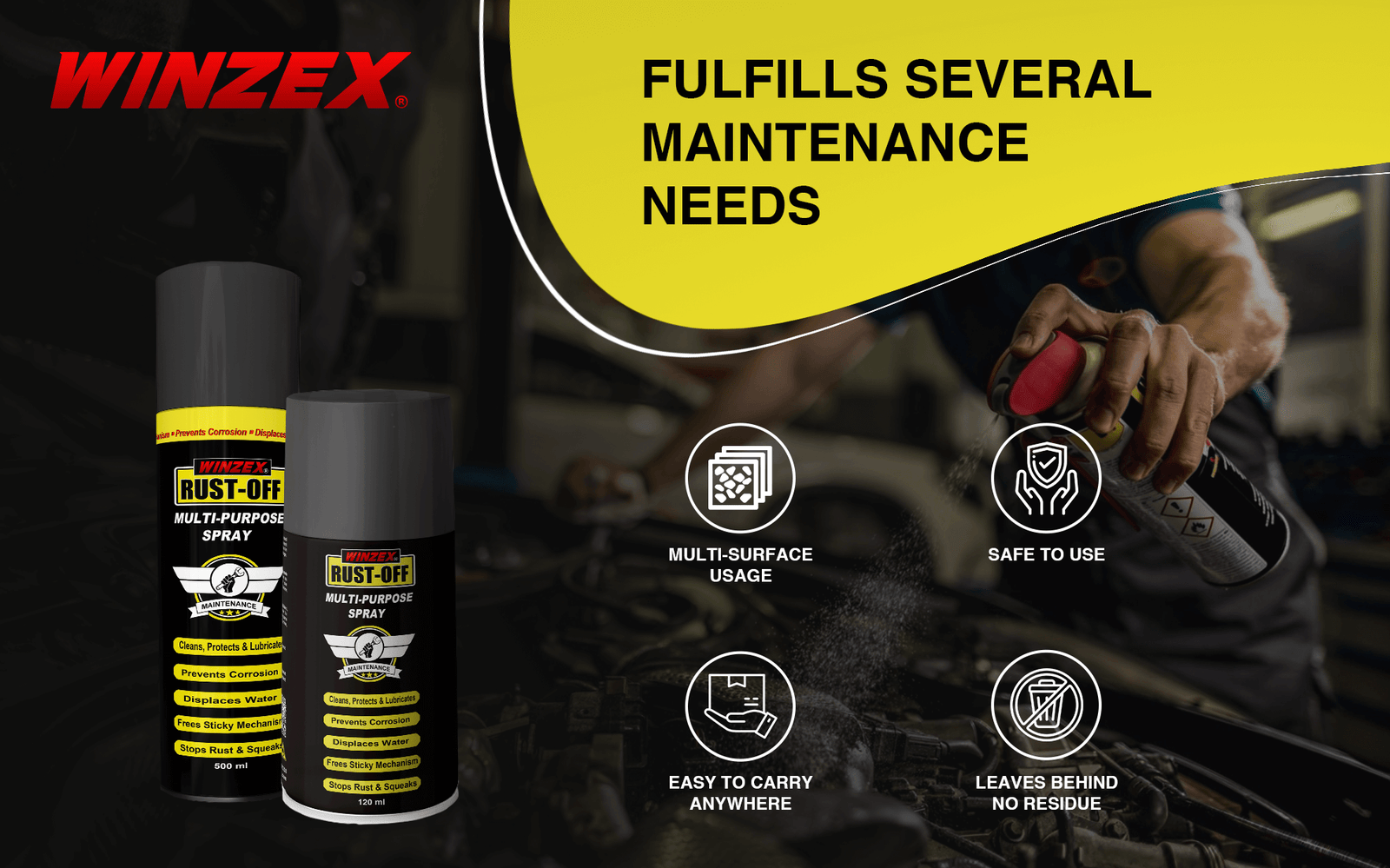Winzex Rust Off Multi-Purpose Spray 120ML - Ultimate Solution